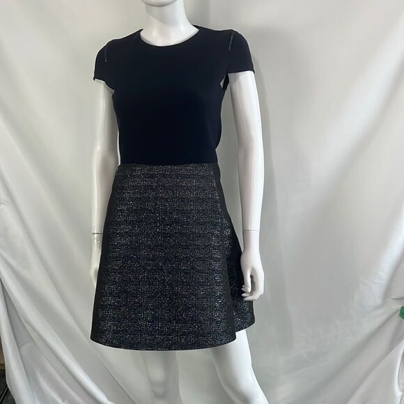 Maje | Dresses | Majenavymetallicalineskirtdress | Poshmark